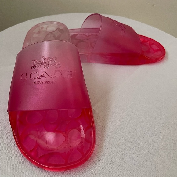 Coach | Shoes | Coach Ulysses Jelly Slides Ombr Pink Petunia Size 8 ...